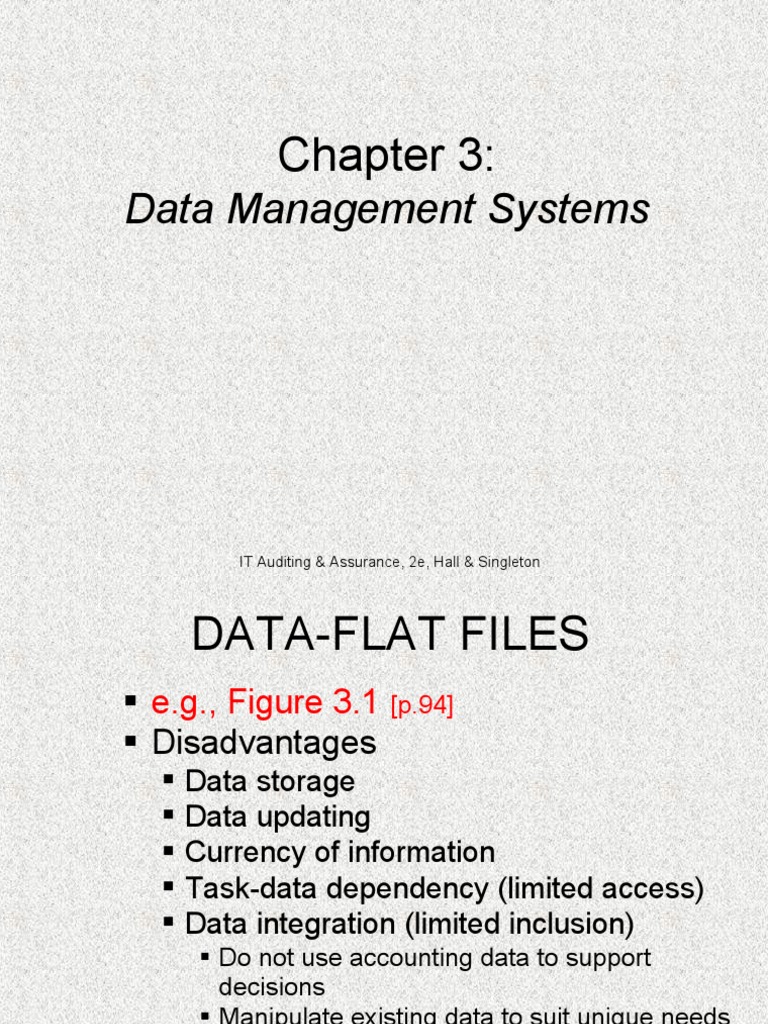 IT AUDIT - Data Management Systems | PDF | Databases | Relational Model