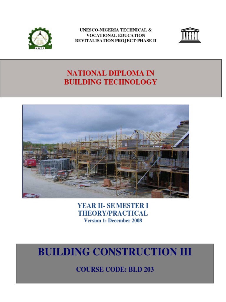 BLD 203 Building Construction III Combined PDF | PDF | Paint | Scaffolding