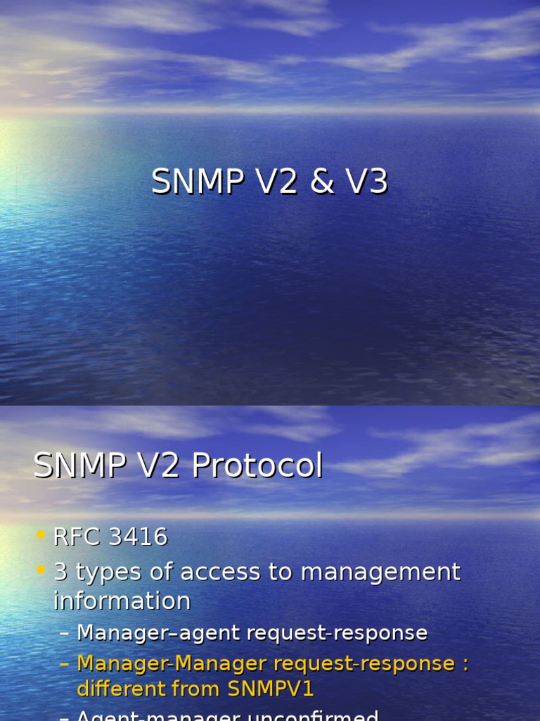 SNMP V2 and V3 | PDF | Information Technology Management | Network ...