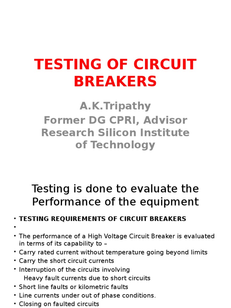 Testing of Breakers | PDF | Capacitor | Transformer