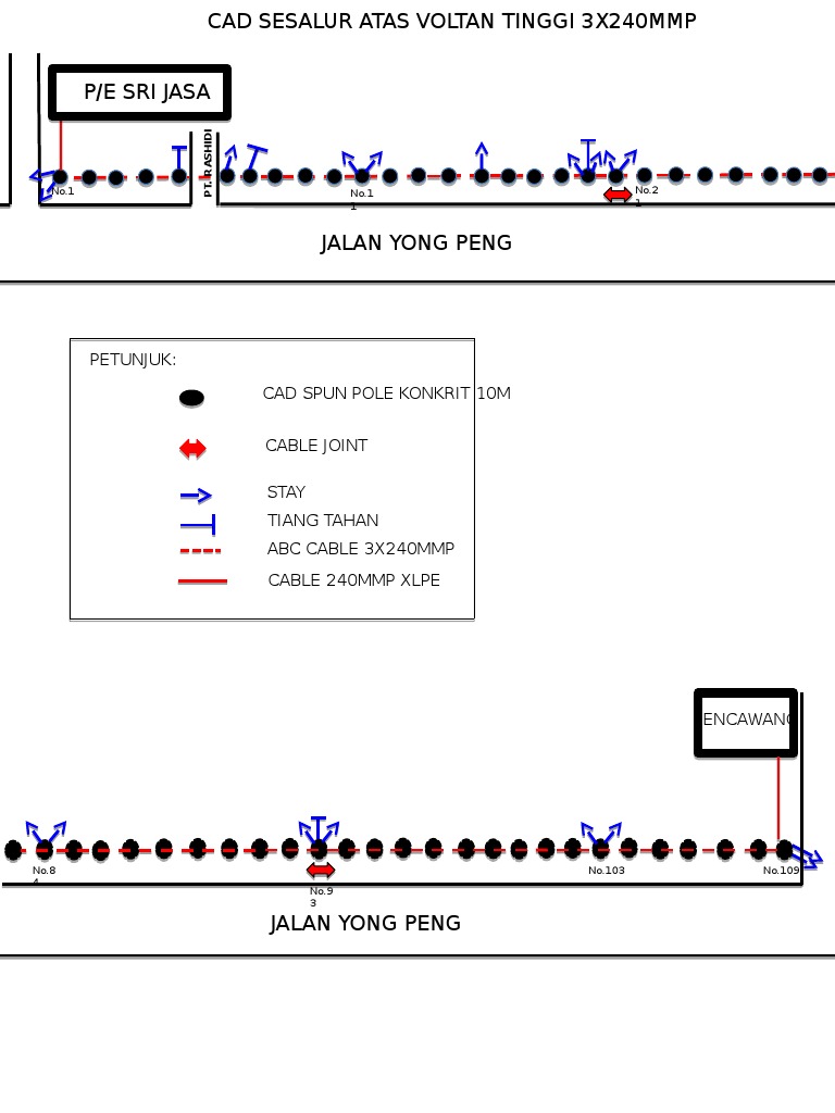 Petunjuk: Cad Spun Pole Konkrit 10M Cable Joint Stay Tiang Tahan | PDF ...
