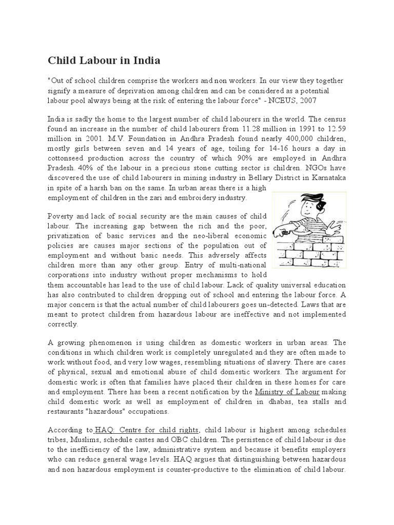Child Labour in India | PDF | Child Labour | Labour Economics