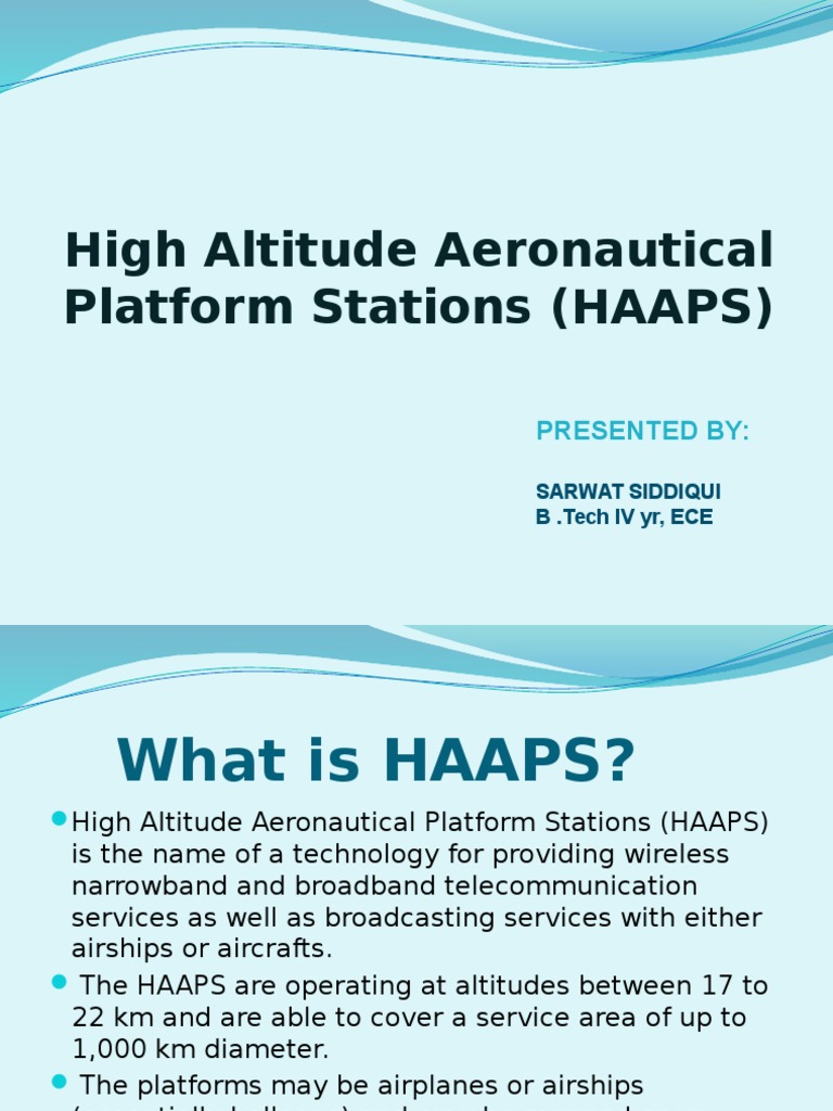 High Altitude Aeronautical Platform Systems (Presentation) | PDF ...