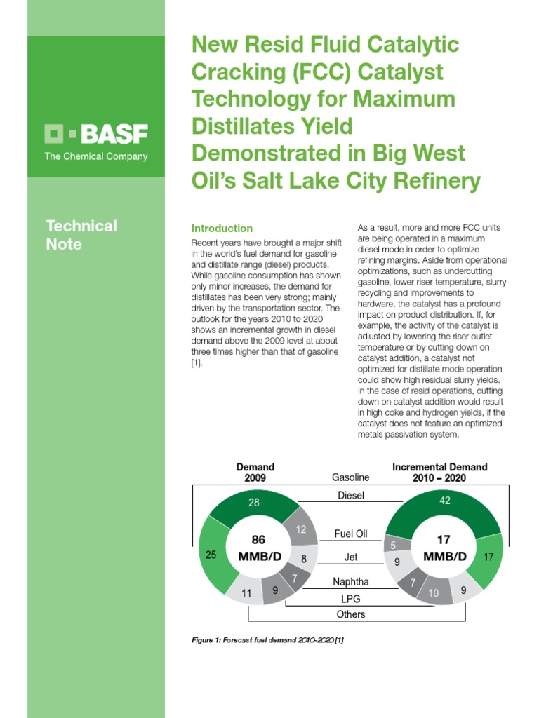 BASF - New Resid FCC Technology For Maximum Distillates | PDF ...
