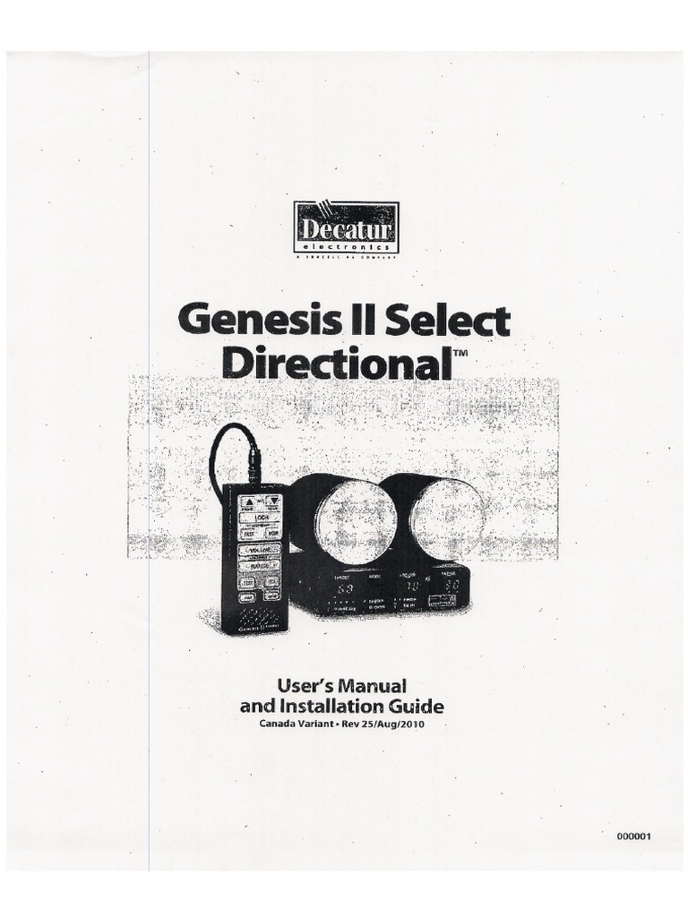 Genesis II Select Directional Canada Variant Rev 25 Aug 2010 Canadian ...