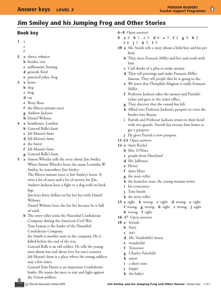 Jim Smiley and His Jumping Frog and Other Stories | PDF