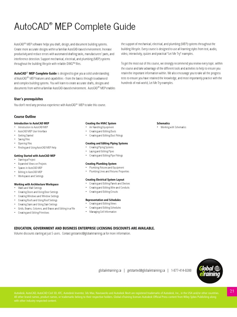 AutoCAD MEP Complete Guide | PDF | Auto Cad | Autodesk