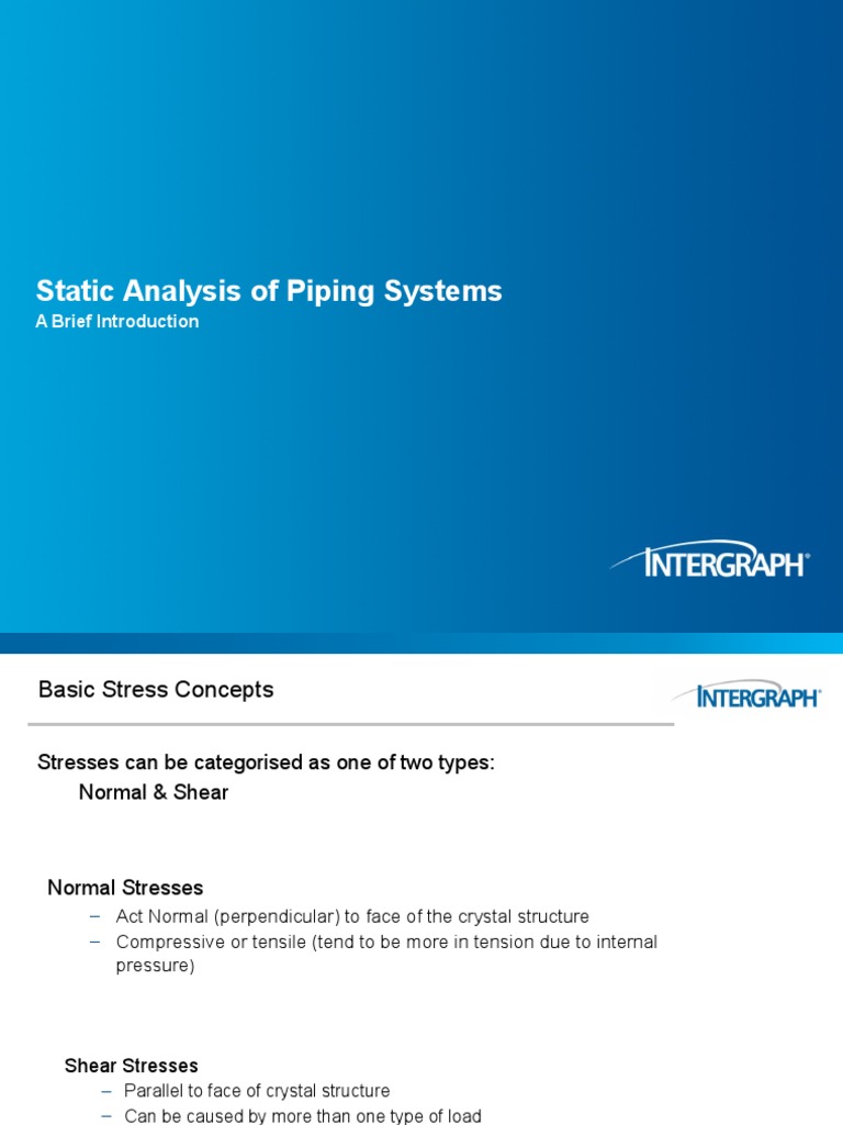 Static Analysis of Piping Systems | PDF | Yield (Engineering ...