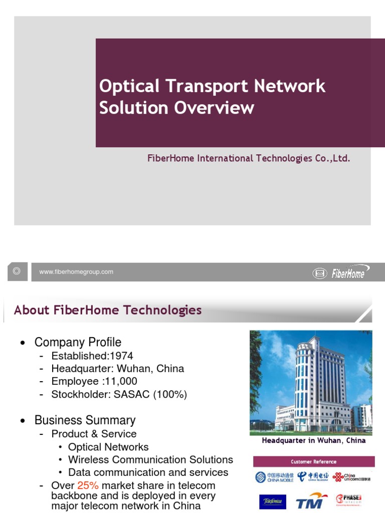 FiberHome Optical Network Overview Kntelecom Ir | PDF | Wavelength ...
