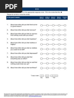K10 and Scoring Guide | PDF | Mental Disorder | Substance Abuse
