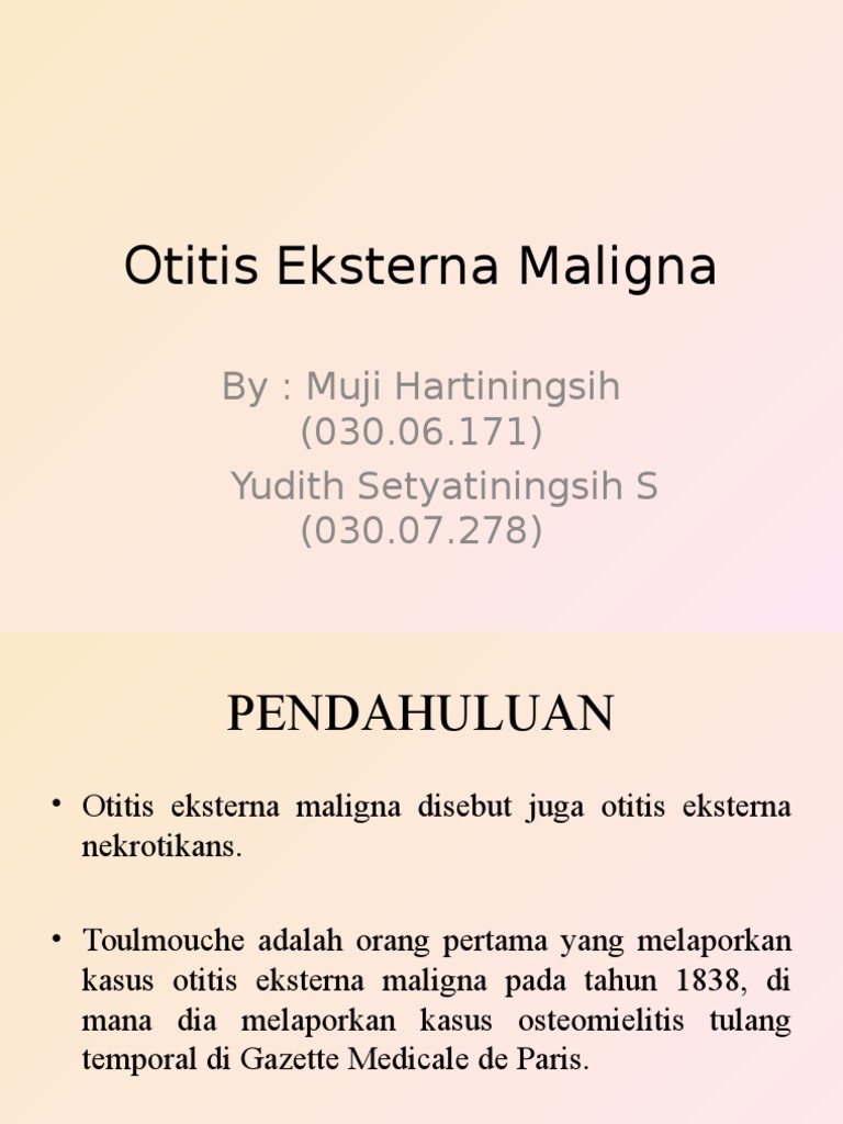 Otitis Eksterna Maligna | PDF
