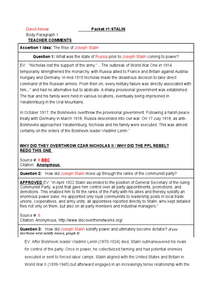 Stalin's Rise and Control in USSR | PDF | Joseph Stalin | Gulag