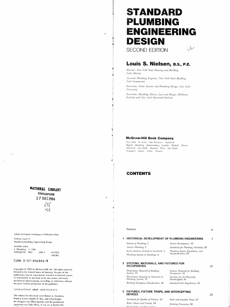 Standard Plumbing Engineering Design | PDF