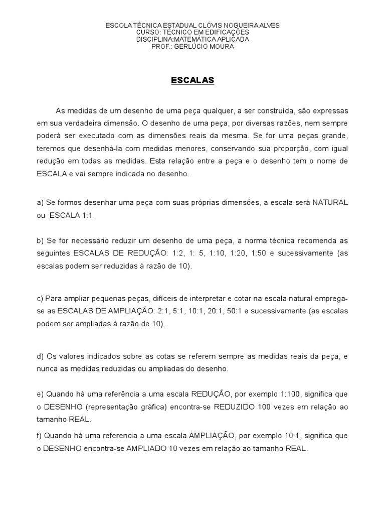 Exercícios Resolvidos Sobre Escala | PDF | Visualização (gráficos ...