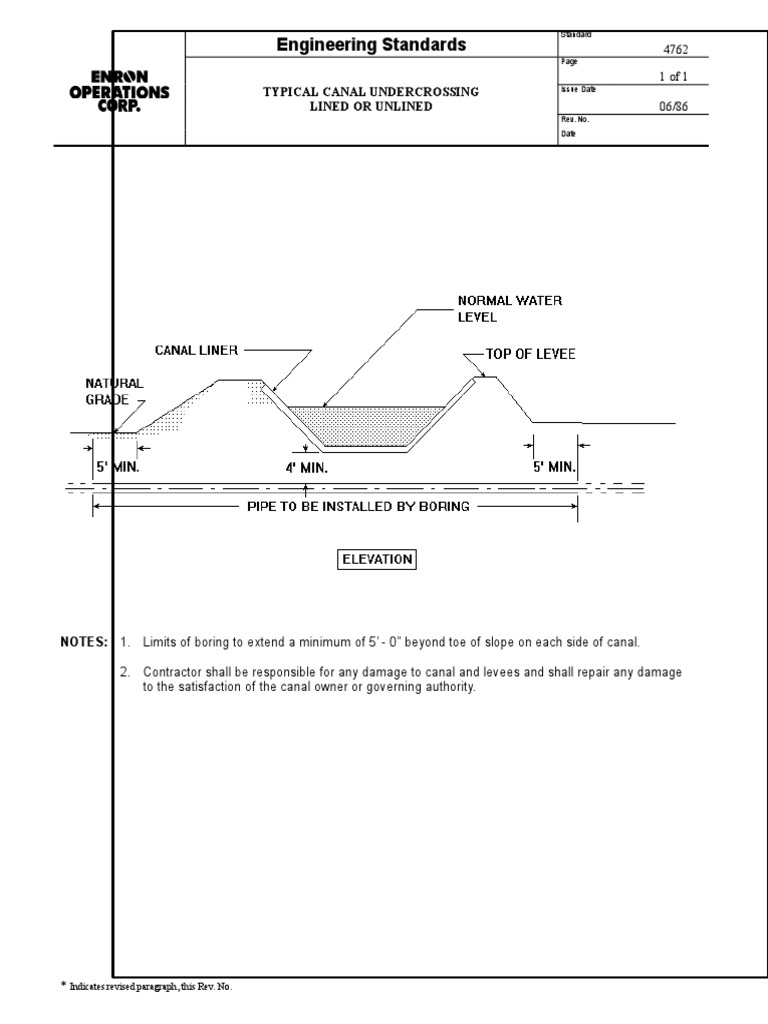 4762-w0 Typical Canal Undercrossing, Lined or Unlined | PDF | Computers