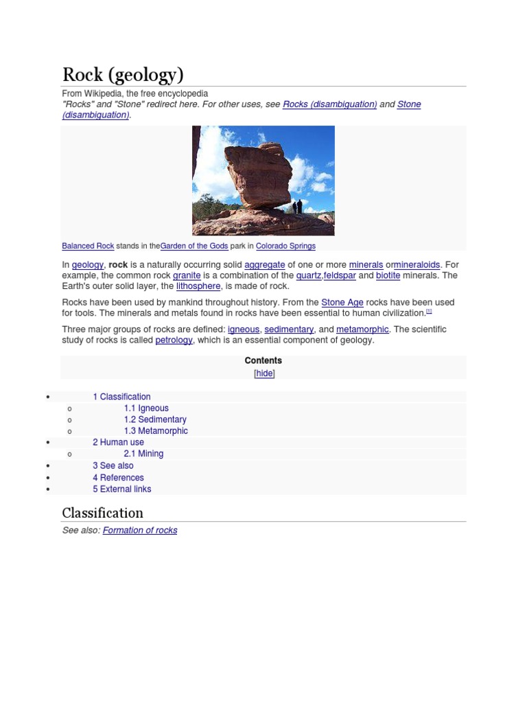 Rock (Geology) : Classification | PDF | Rock (Geology) | Igneous Rock