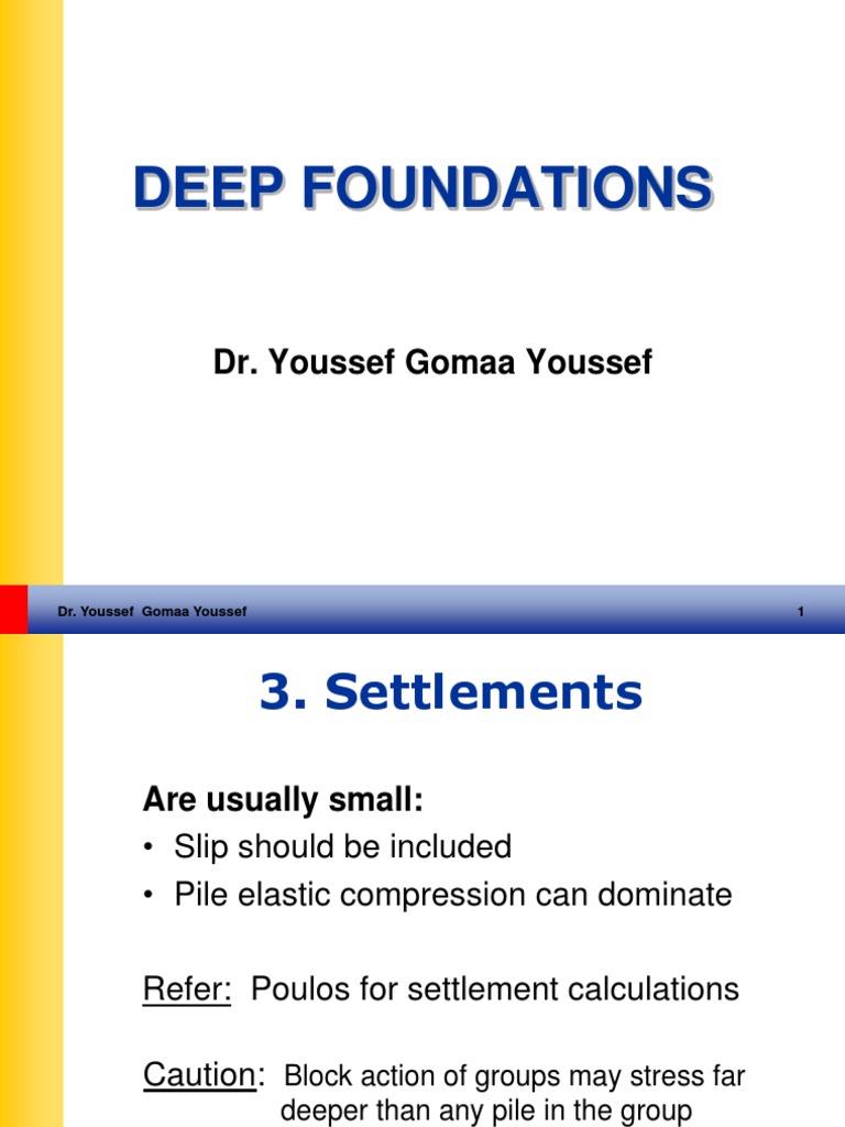 Youseff Gouma - Deep Foundations | PDF | Deep Foundation | Geotechnical Engineering