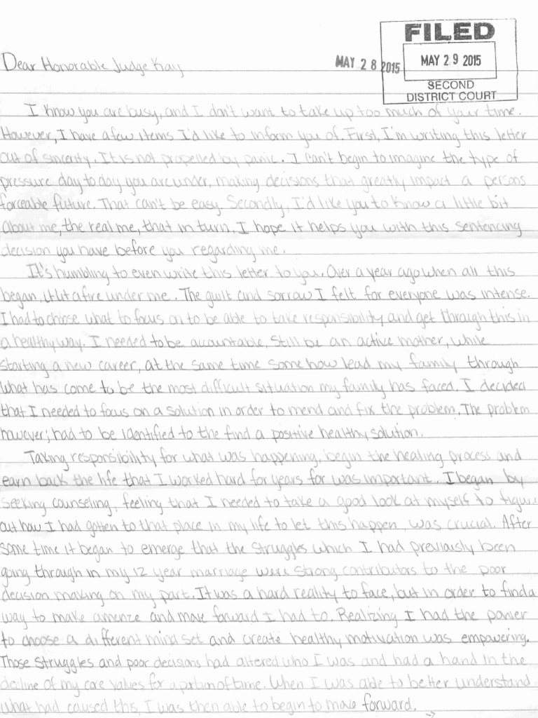 Brianne Altice Letter To Judge | PDF | Lawsuit | Government