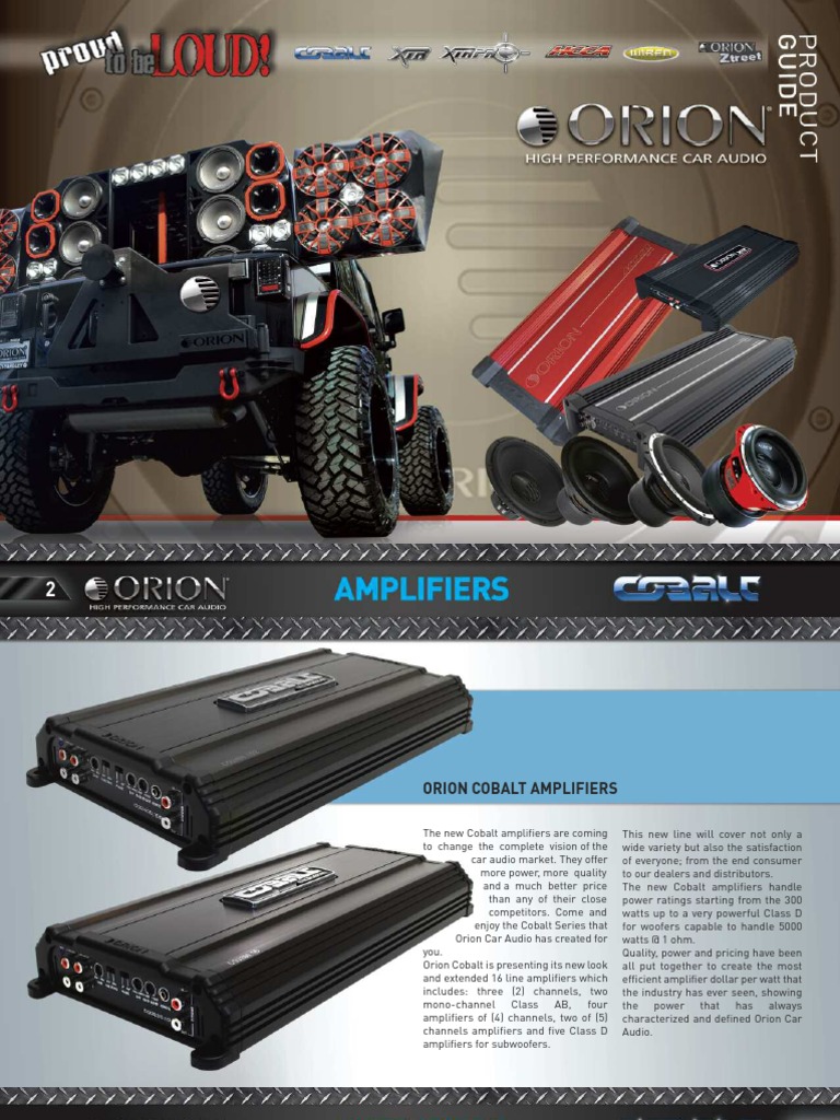 2015 Orion Catalog | PDF | Sound Production Technology | Audio Electronics
