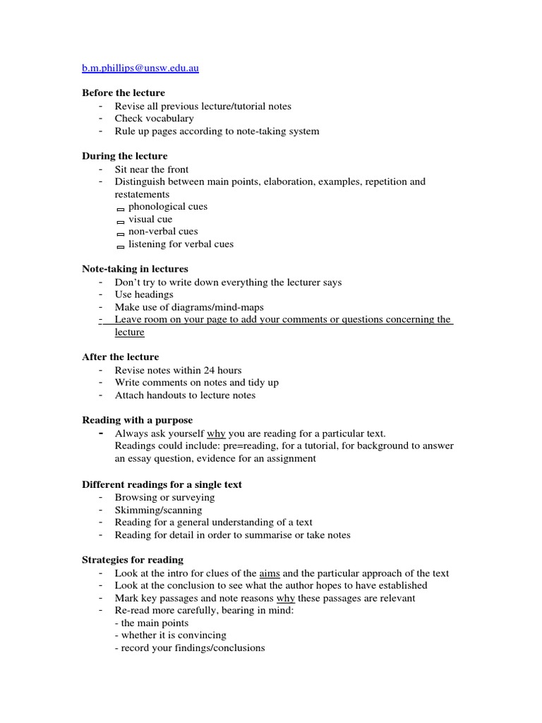 Effective Note-Taking Strategies | PDF