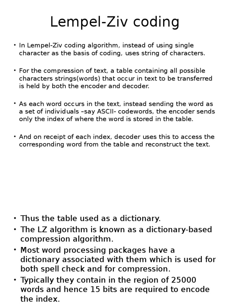 lempel ziv | Notation | Applied Mathematics | Free 30-day Trial | Scribd