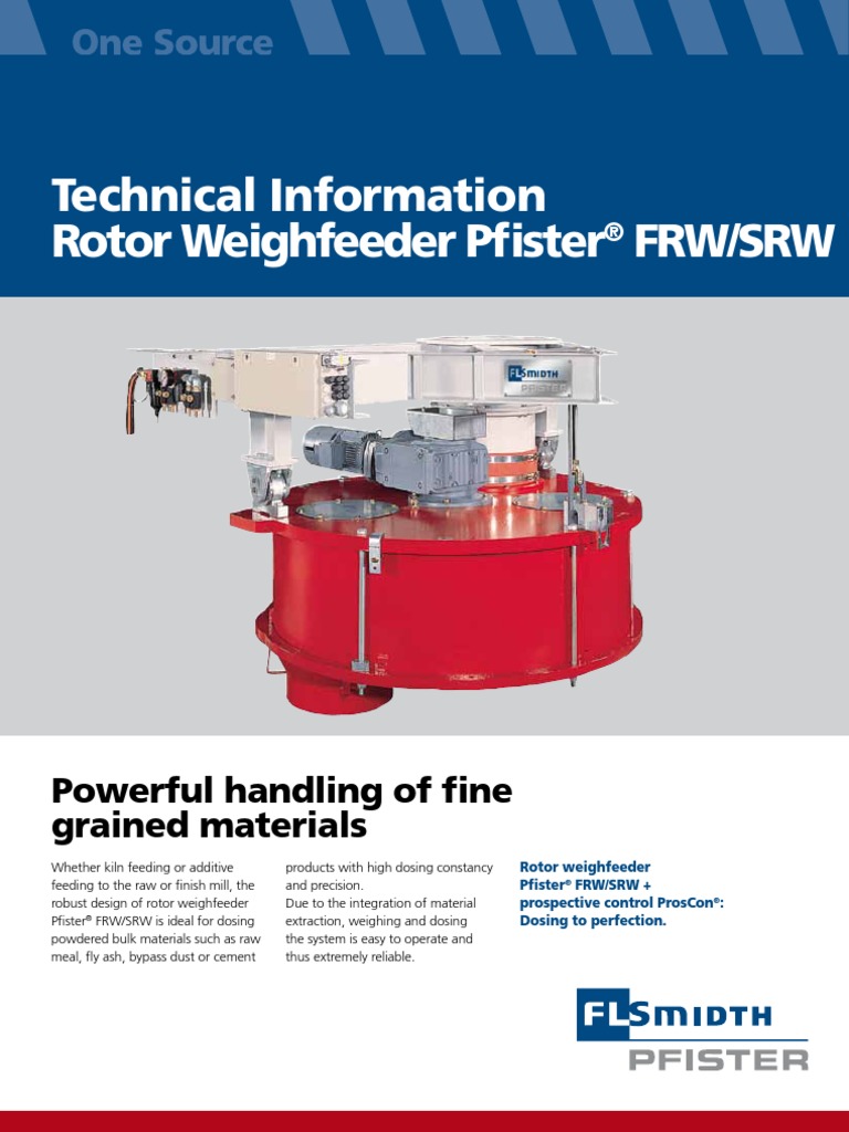 Technical Information Rotor Weighfeeder Pfister FRW/SRW: Powerful ...