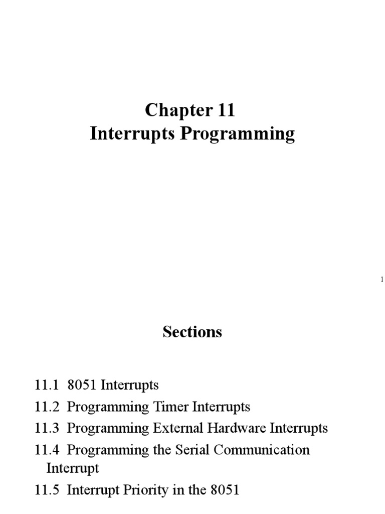 8051 CH11 | PDF | Microcontroller | Digital Electronics