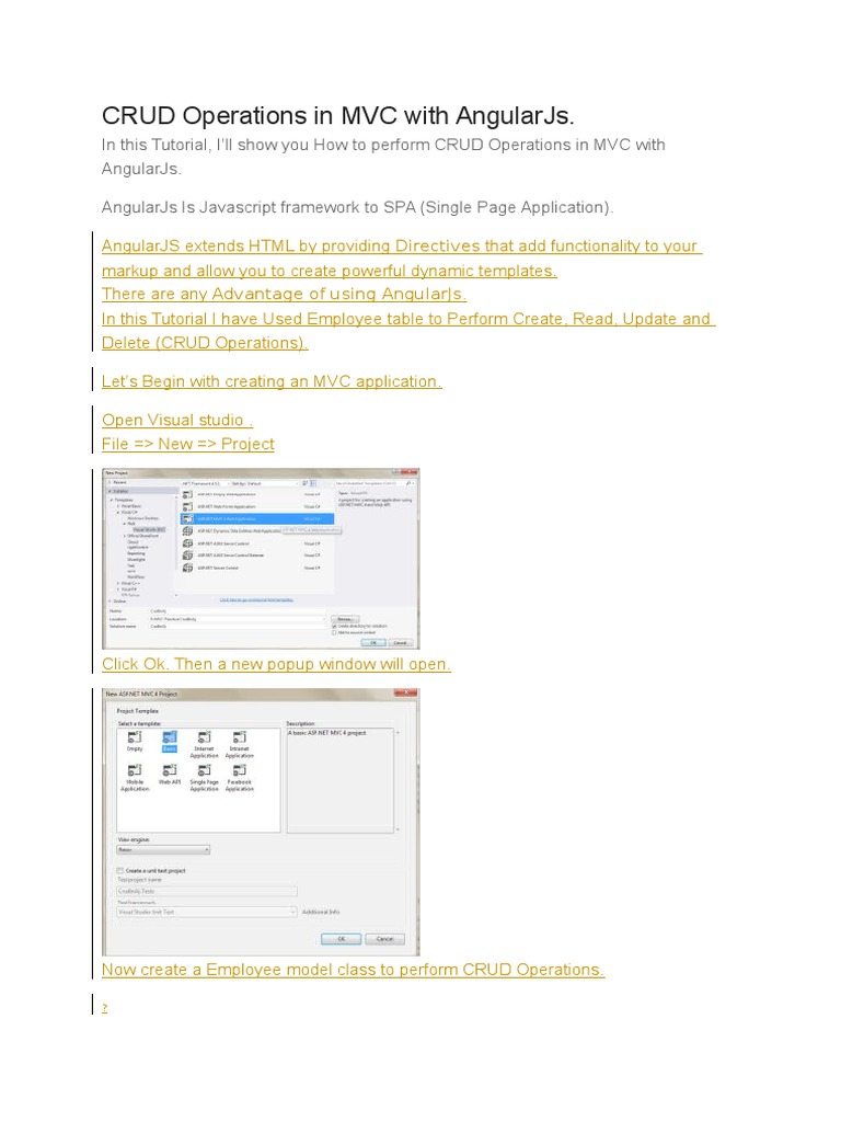 Crud Operations In Mvc With Angularjs Pdf Angular Js World Wide Web 3003
