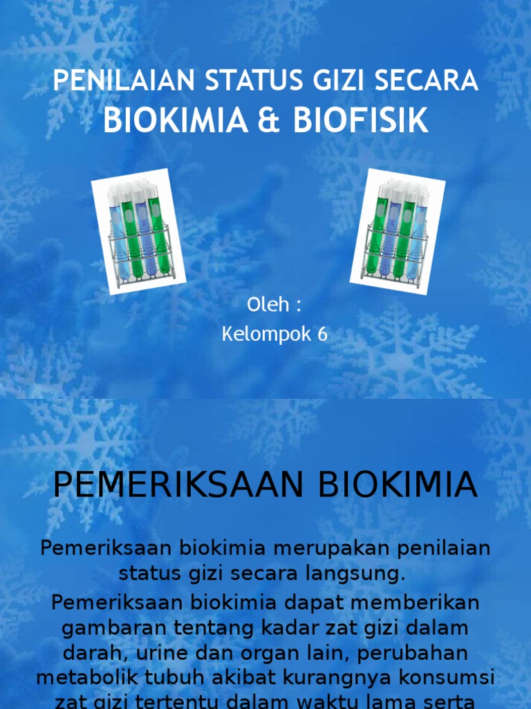 Pemeriksaan Biokimia Dan Biofisik | PDF | Kesehatan Holistik