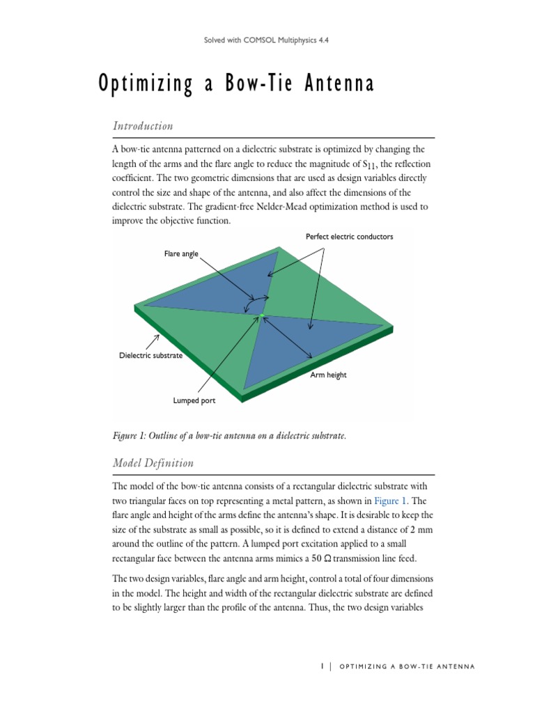 Models - Rf.bowtie Antenna Optimization | PDF | Mathematical Optimization | Antenna (Radio)