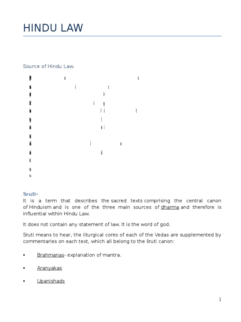 Sources of Hindu Law Explained | PDF | Marriage | Family