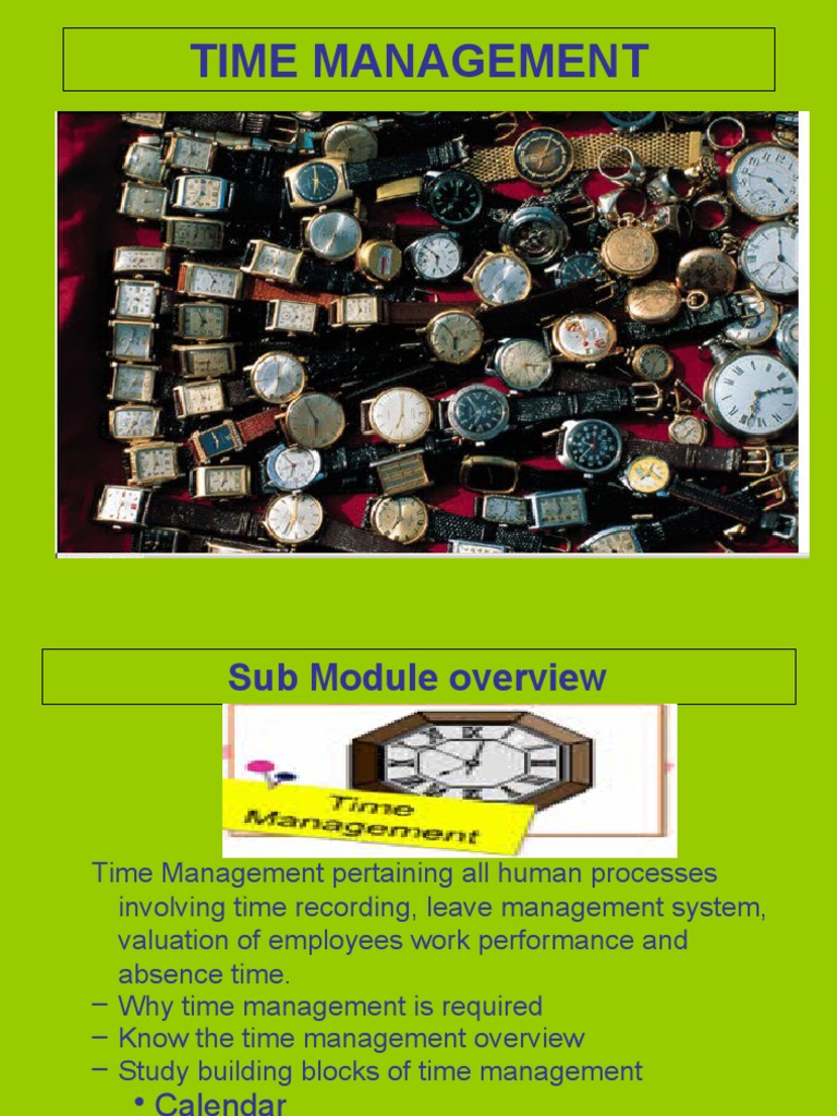 SAP HR Time Management | PDF | Working Time | Overtime