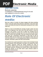 Types of Electronic Media | PDF | Mass Media | Television
