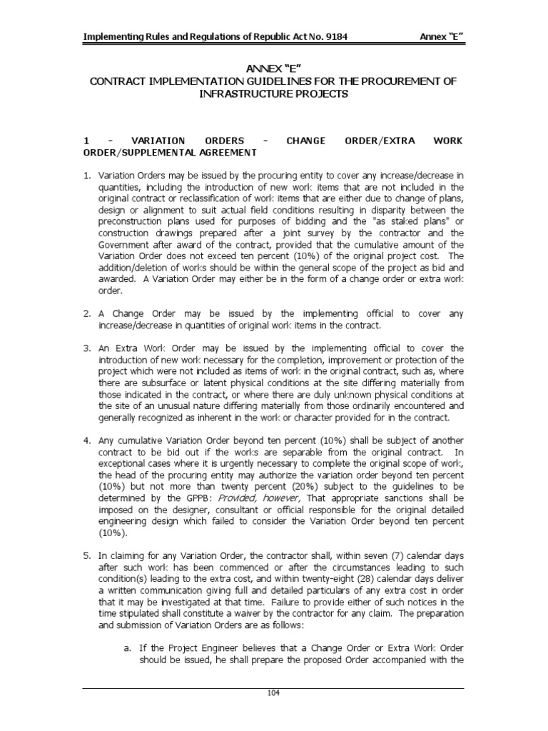 Ra 9184 Irr Annexee | Guarantee | Surety Bond