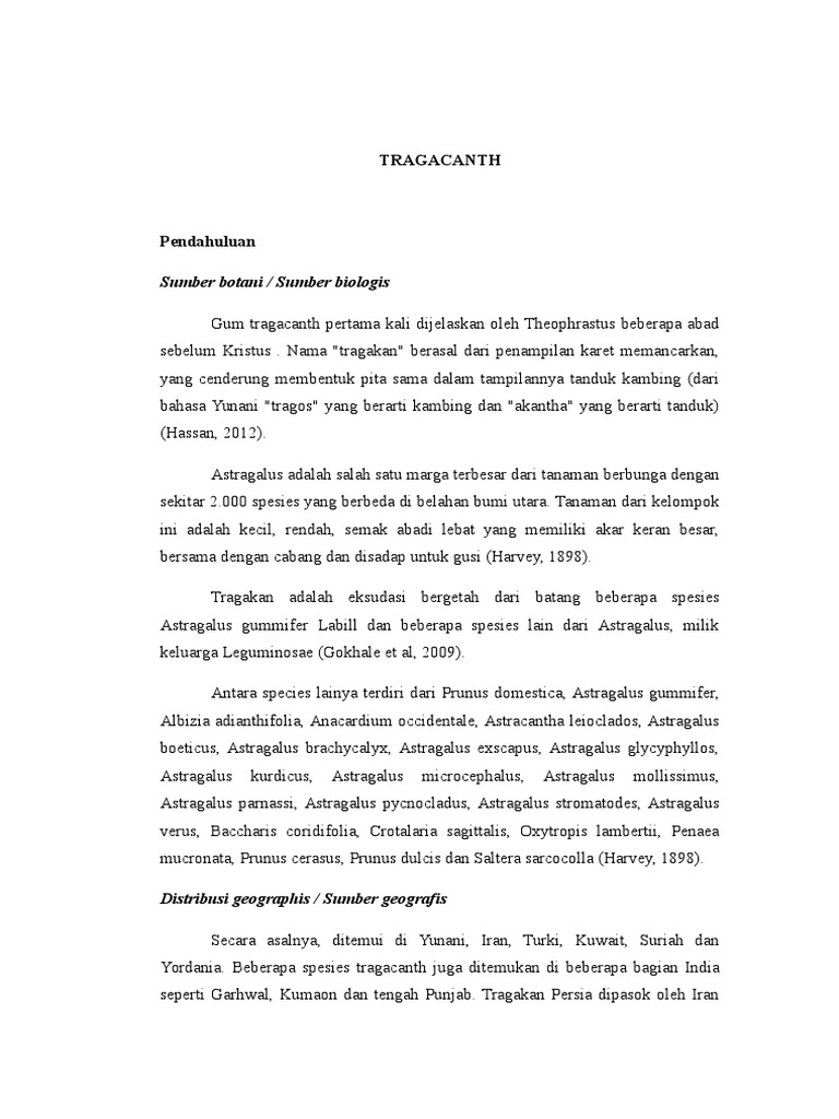 TRAGACANTH | PDF | Griya & Taman | Sains & Matematika