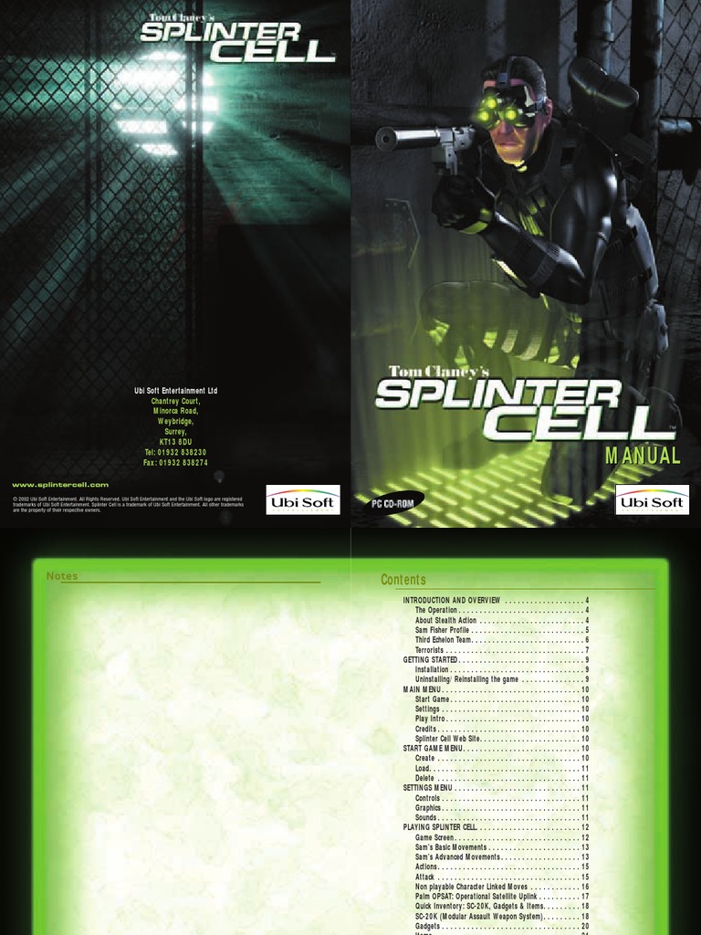 Splinter Cell Manual | PDF | Thermography | Trigger (Firearms)