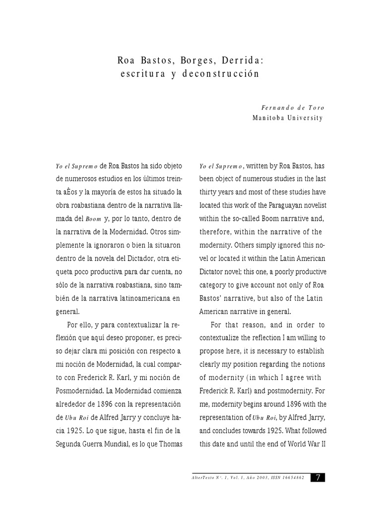 Derrida Borges | PDF | Deconstruccion | Paradigma