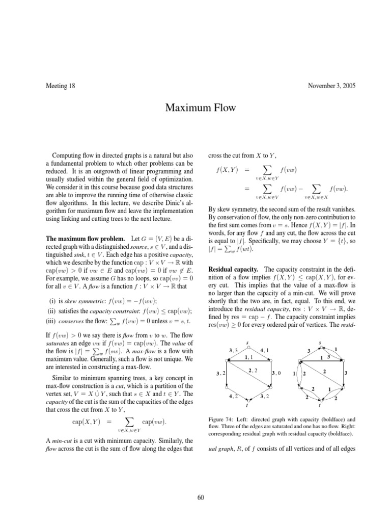 The Maximum Flow Problem | Download Free PDF | Computational Problems ...
