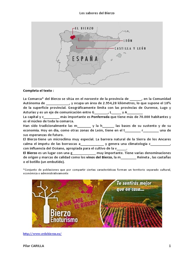 Turismo y Gastronomía del Bierzo | PDF
