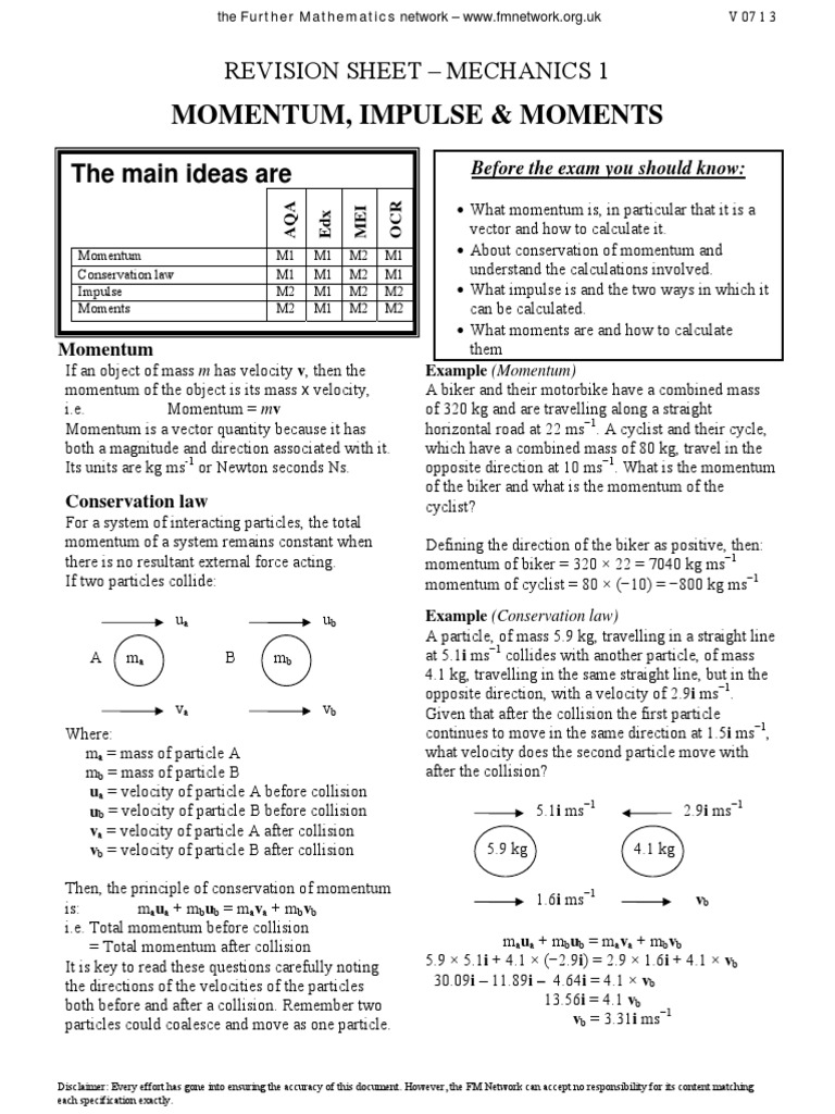 Edexcel M1 REVISION! | PDF | Acceleration | Force