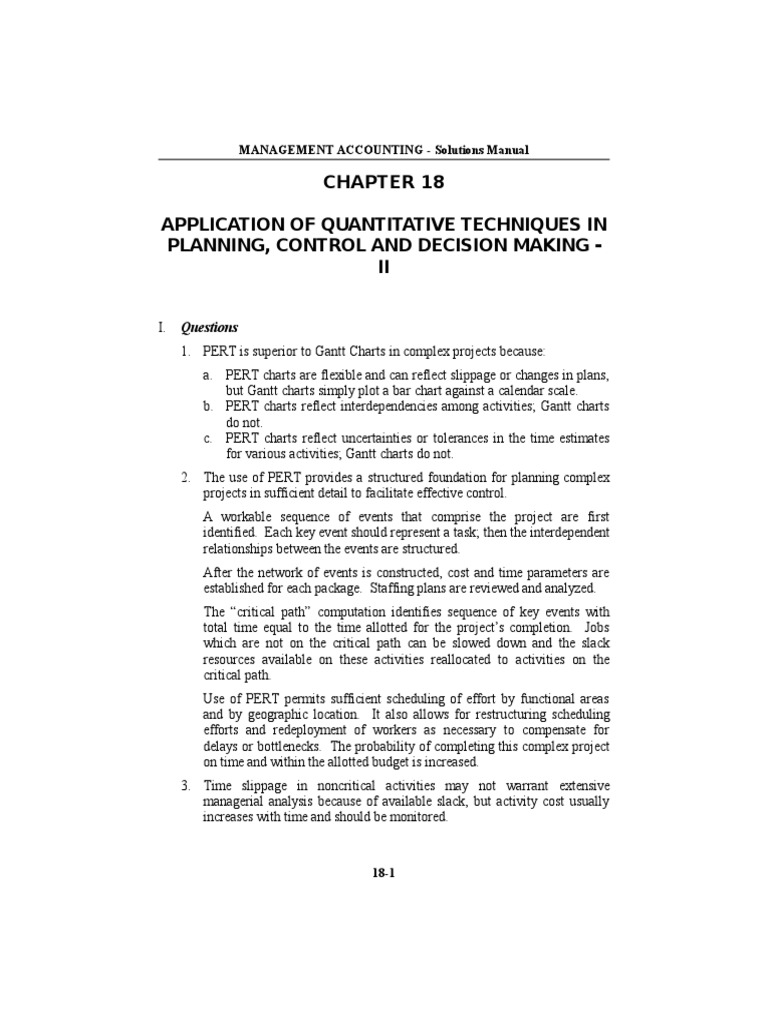 Chapter 18 - Answer | PDF | Inventory | Mathematical Optimization
