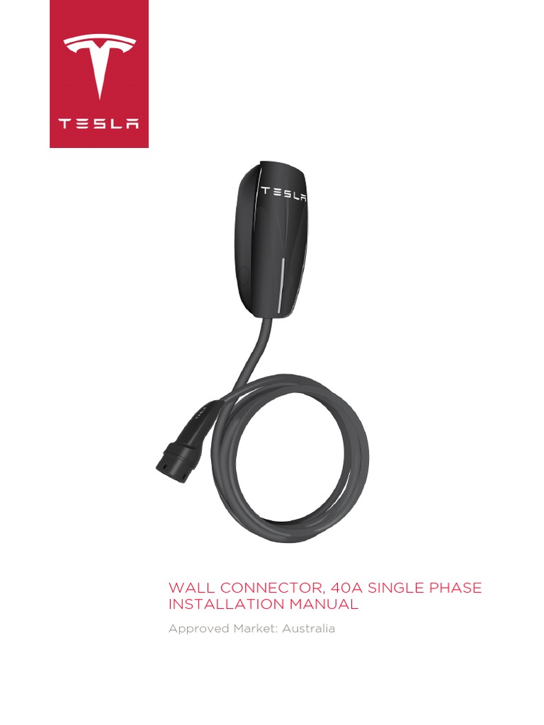 Tesla Wall Connector Install Guide | PDF | Electrical Connector ...