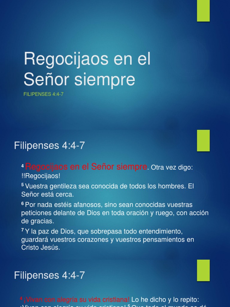 Regocijaos en El Señor Siempre | PDF | Cristo (título) | Epístola a los filipenses