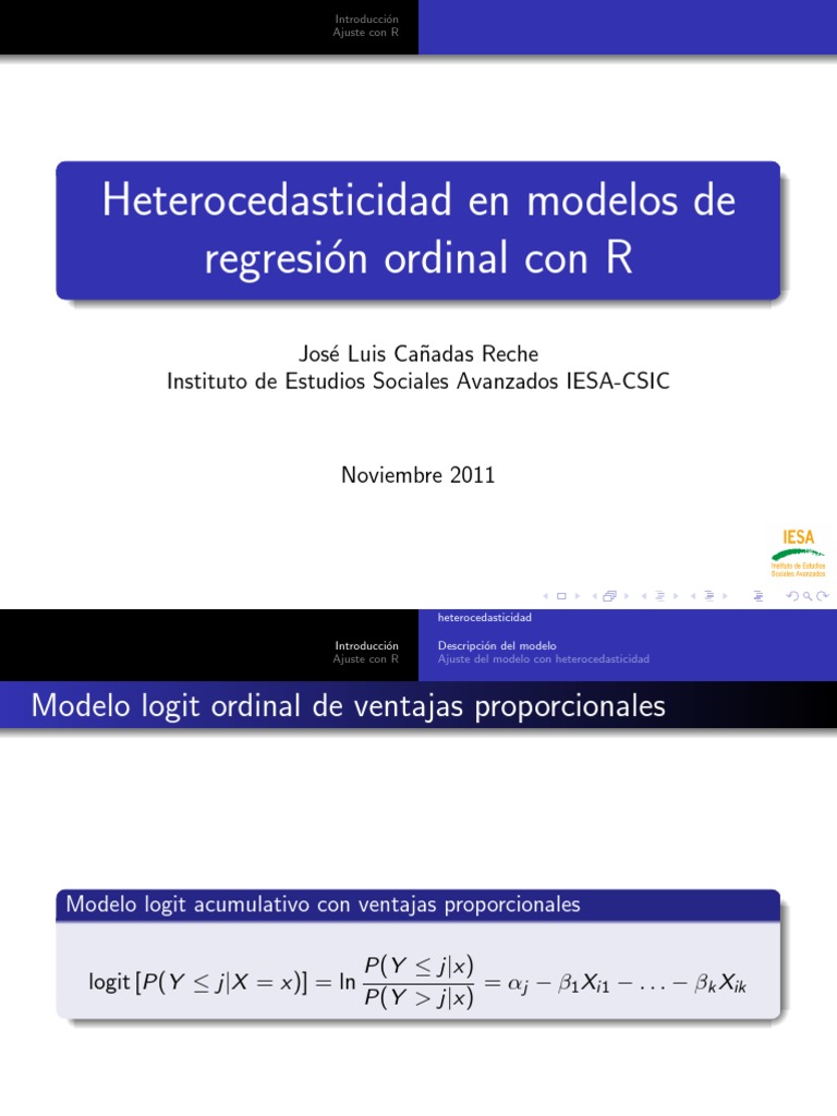 Heterocedasticidad Con R | PDF | Teoría estadística | Análisis de regresión