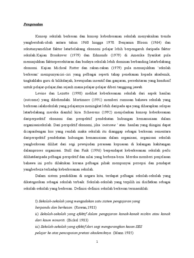 Model Sekolah Berkesan | PDF