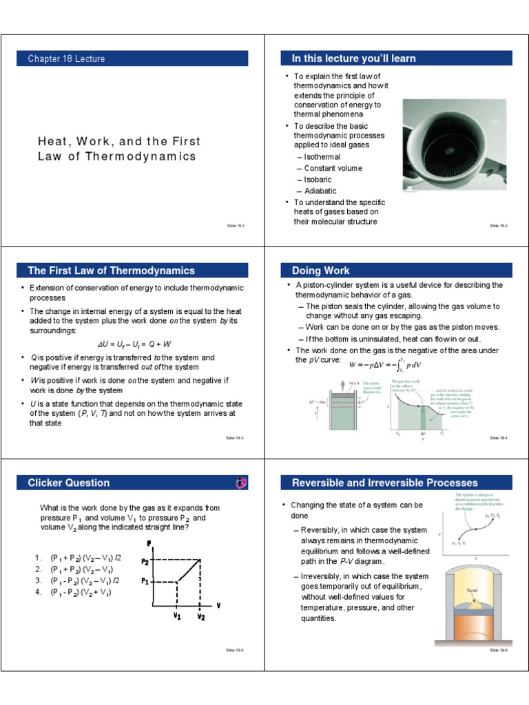 UT Physics Lecture 18 | Download Free PDF | Heat Capacity | Gases