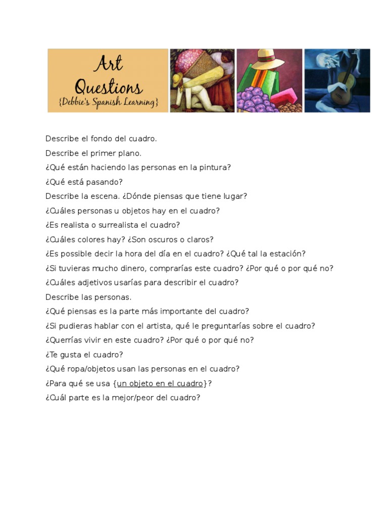 Questions For Artwork | PDF