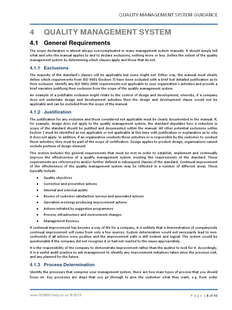 Quality Management System Guidance | PDF | Quality Management System ...