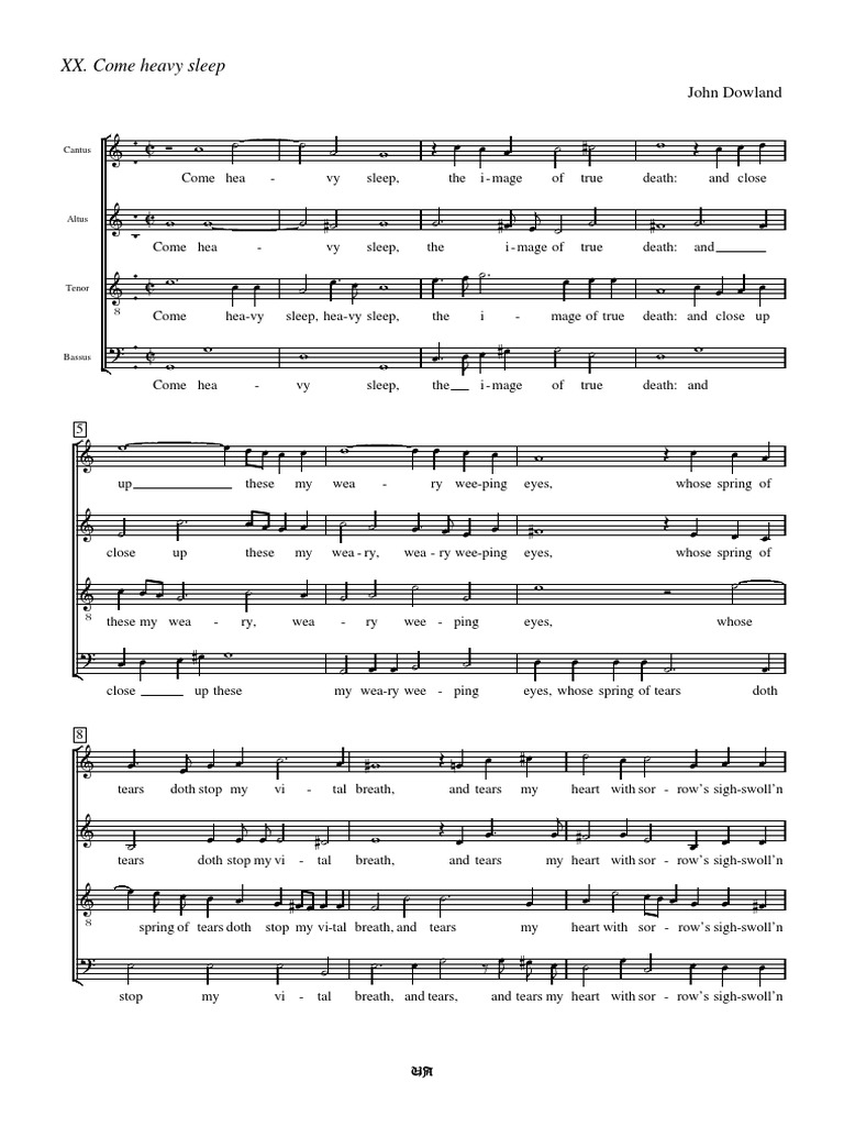 Come Heavy Sleep Score | PDF | Entertainment (General)