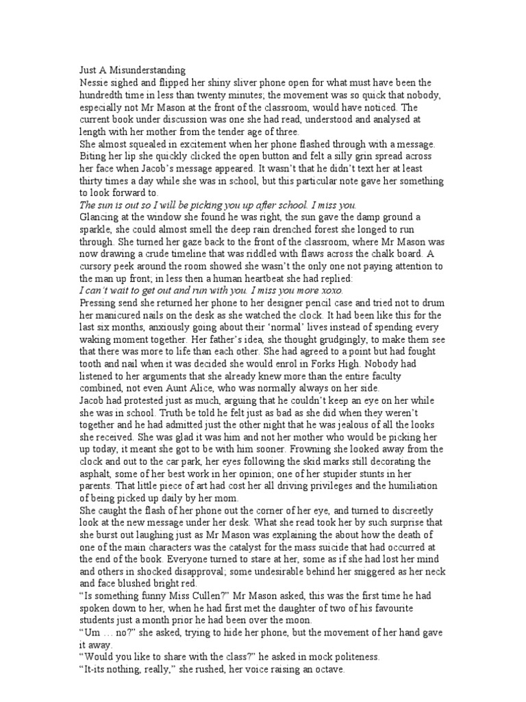 Just A Misunderstanding | PDF